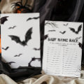 Halloween Black and White Bats Baby Name Race Game | Zazzle