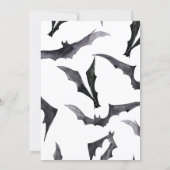 Halloween Black and White Bats Baby Shower Invitation | Zazzle