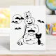 Halloween Black Cat and Pumpkins Coloring Page Poster | Zazzle
