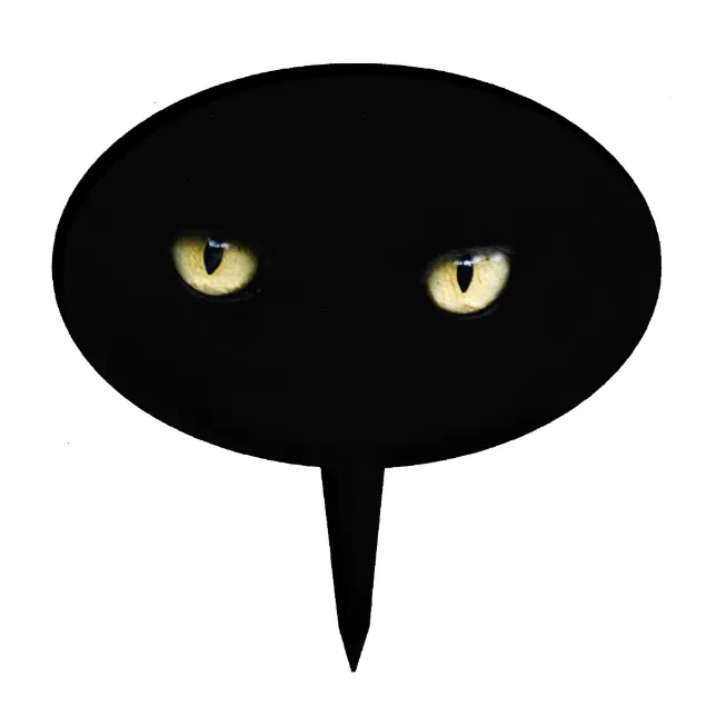 Halloween Black Cat Eyes Cake Topper | Zazzle
