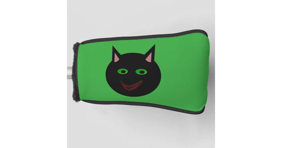 Halloween Black Cat Golf Putter Cover | Zazzle