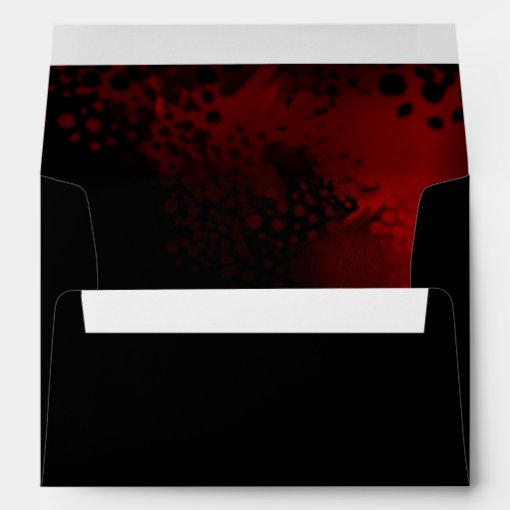 Halloween Black Envelope with Red blood Splatter | Zazzle