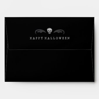 Halloween Black Invite Envelope Red blood Splatter | Zazzle