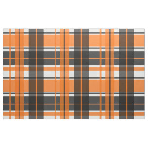 Halloween Plaid Fabric | Zazzle