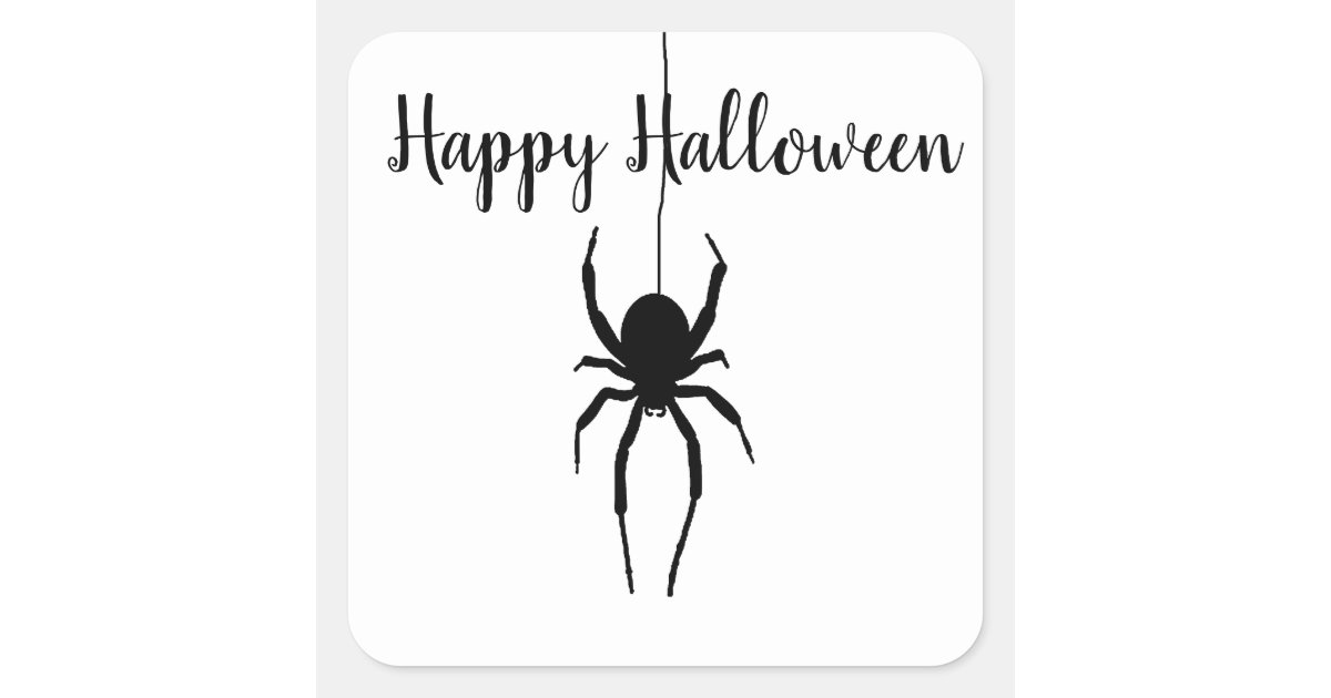 Halloween Black Spider Stickers | Zazzle