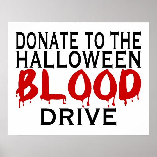 Halloween Blood Drive Poster | Zazzle.com