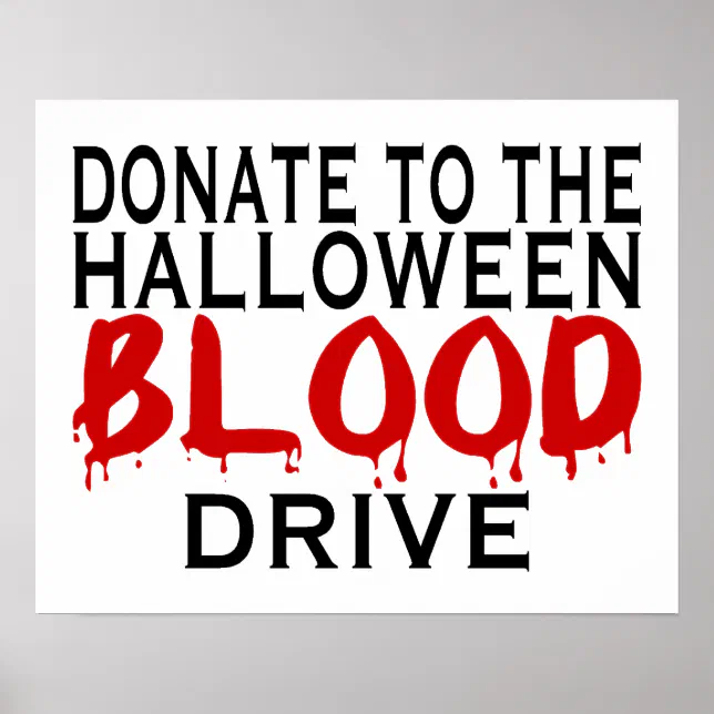 Halloween Blood Drive Poster | Zazzle