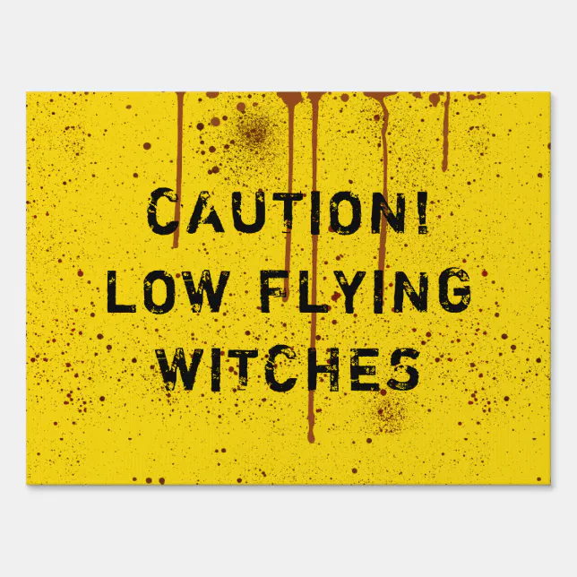 Halloween Blood Splattered Caution Yard Sign | Zazzle