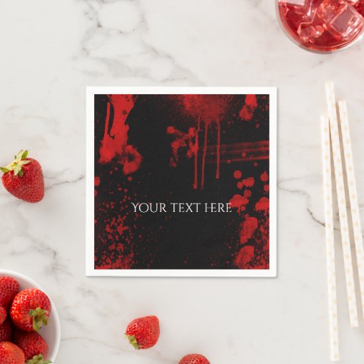 Halloween Blood Splatters Costume Gothic Party Napkins | Zazzle