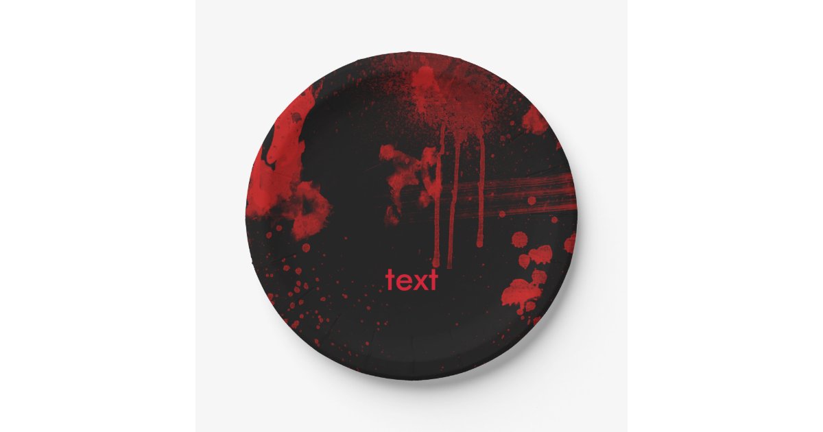 Halloween Blood Splatters Costume Party Paper Plates | Zazzle