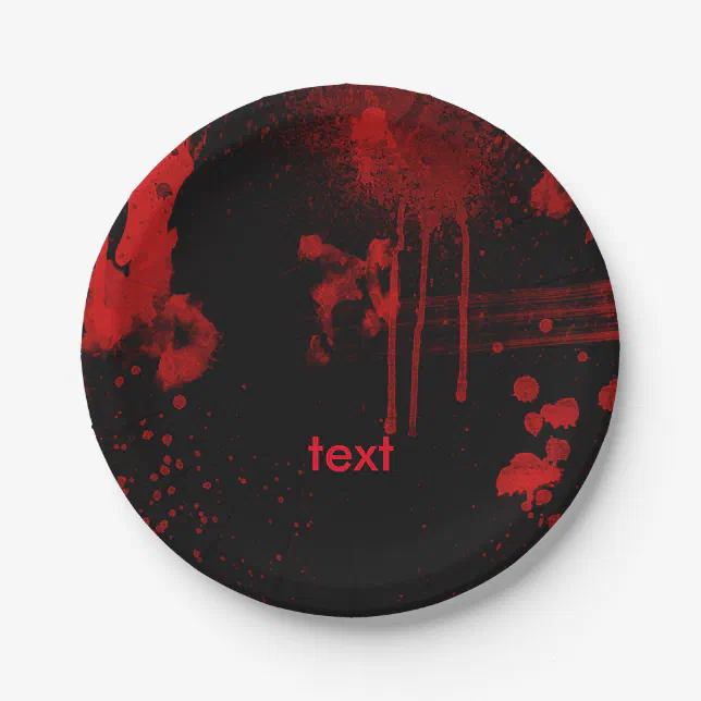 Halloween Blood Splatters Costume Party Paper Plates | Zazzle