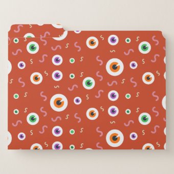 Halloween Bloody Eye Pattern File Folder | Zazzle