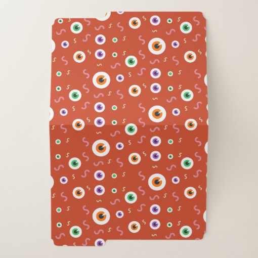 Halloween Bloody Eye Pattern File Folder | Zazzle