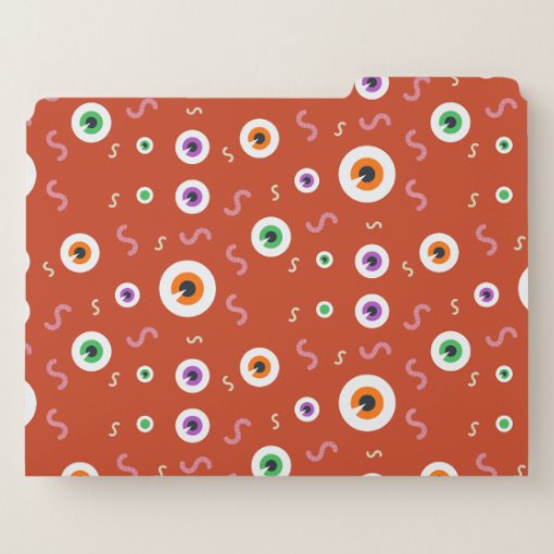 Halloween Bloody Eye Pattern File Folder | Zazzle
