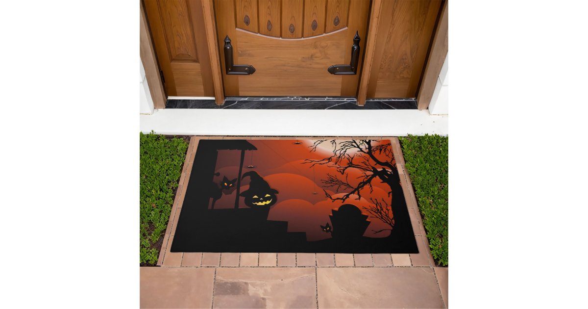 Halloween Bloody Moonlight Nightmare Doormat | Zazzle