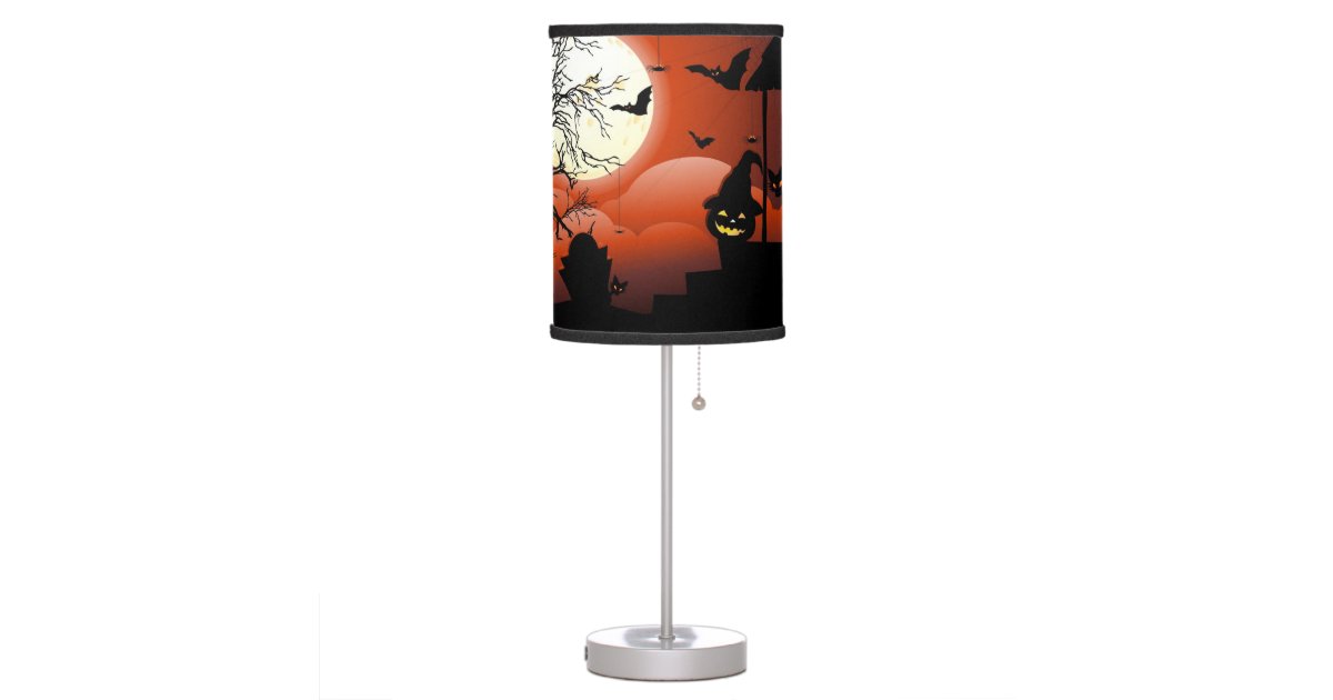 Halloween Bloody Moonlight Nightmare Table Lamp | Zazzle