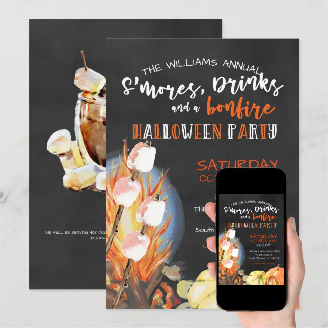 Halloween Bonfire Party Invitation | Zazzle