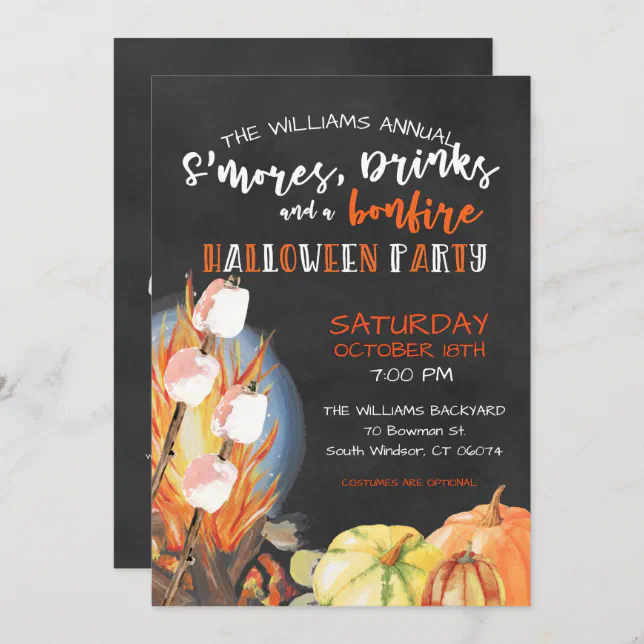 Halloween Bonfire Party Invitation | Zazzle