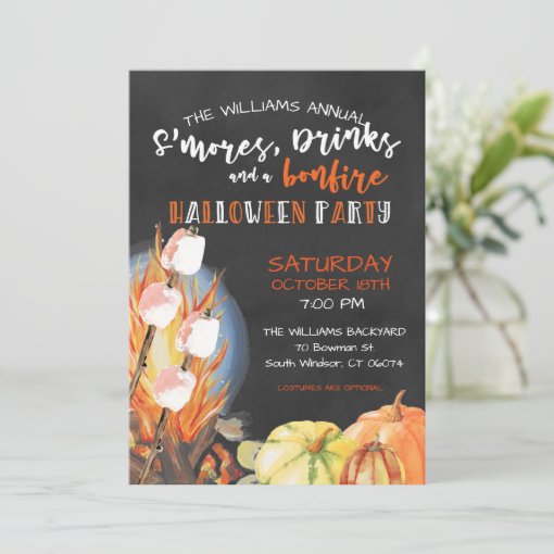 Halloween Bonfire Party Invitation | Zazzle
