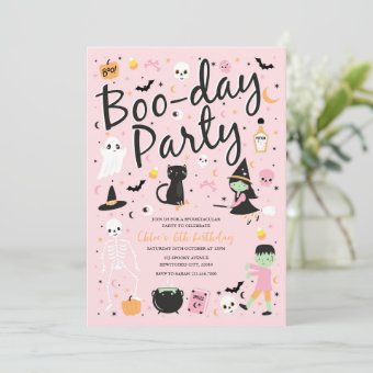 Halloween BOO-DAY Party Invitation | Zazzle
