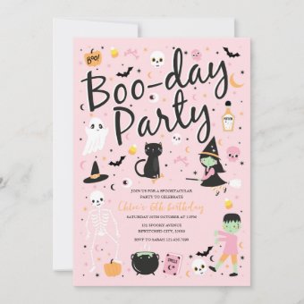 Halloween BOO-DAY Party Invitation | Zazzle
