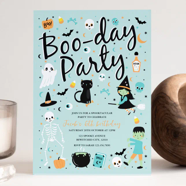 Halloween BOO-DAY Party Invitation | Zazzle