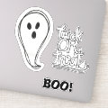Halloween Boo Ghost Sticker | Zazzle
