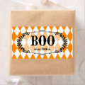 Halloween Boo Personalized Treat Bag Label | Zazzle