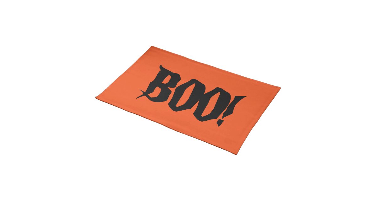 Halloween BOO! Placemat | Zazzle