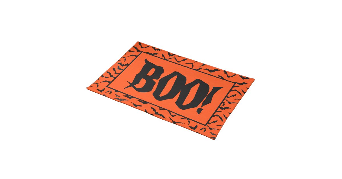 Halloween BOO! Placemat | Zazzle