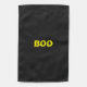 Halloween boo yellow and black spooky garden flag | Zazzle