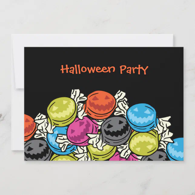 Halloween Candies Halloween Party Invitations | Zazzle