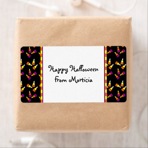 Halloween Candy Corn Custom Labels | Zazzle