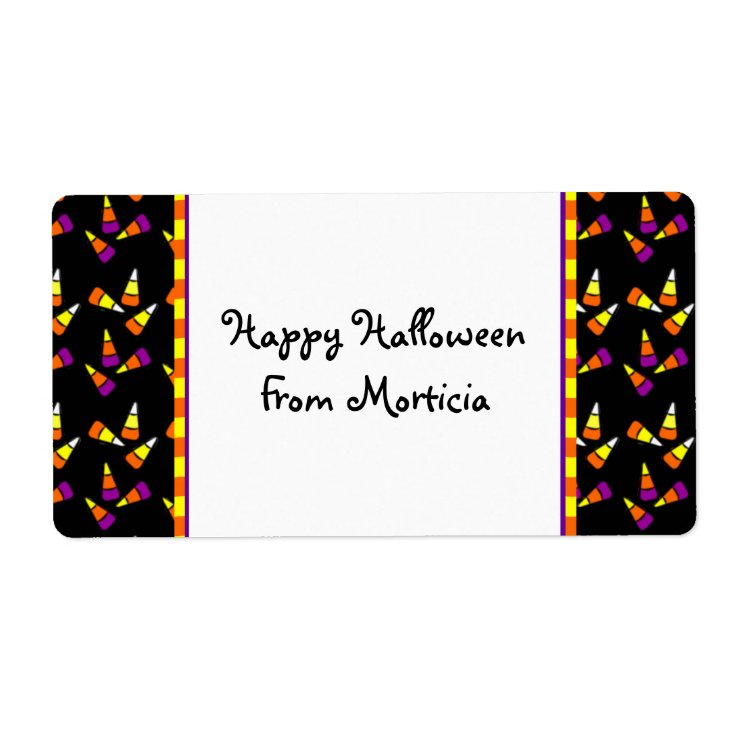 Halloween Candy Corn Custom Labels | Zazzle