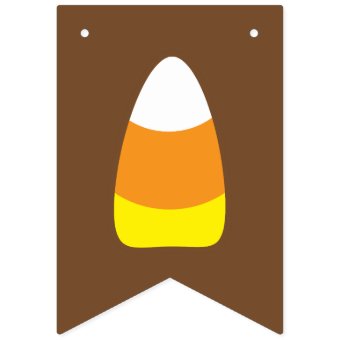 Halloween Candy Corn Happy Birthday bunting banner | Zazzle