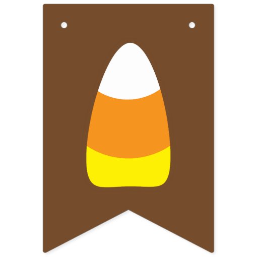 Halloween Candy Corn Happy Birthday bunting banner | Zazzle