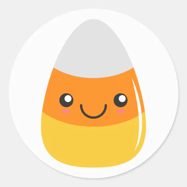 Halloween Candy Corn Happy Emoji Stickers | Zazzle