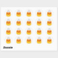 Halloween Candy Corn Happy Emoji Stickers | Zazzle