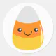 Halloween Candy Corn Happy Emoji Stickers | Zazzle