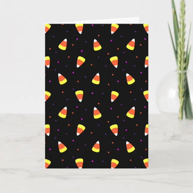 Halloween Candy Corn Pattern Card | Zazzle