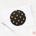 Halloween Candy Corn Pattern Classic Round Sticker | Zazzle