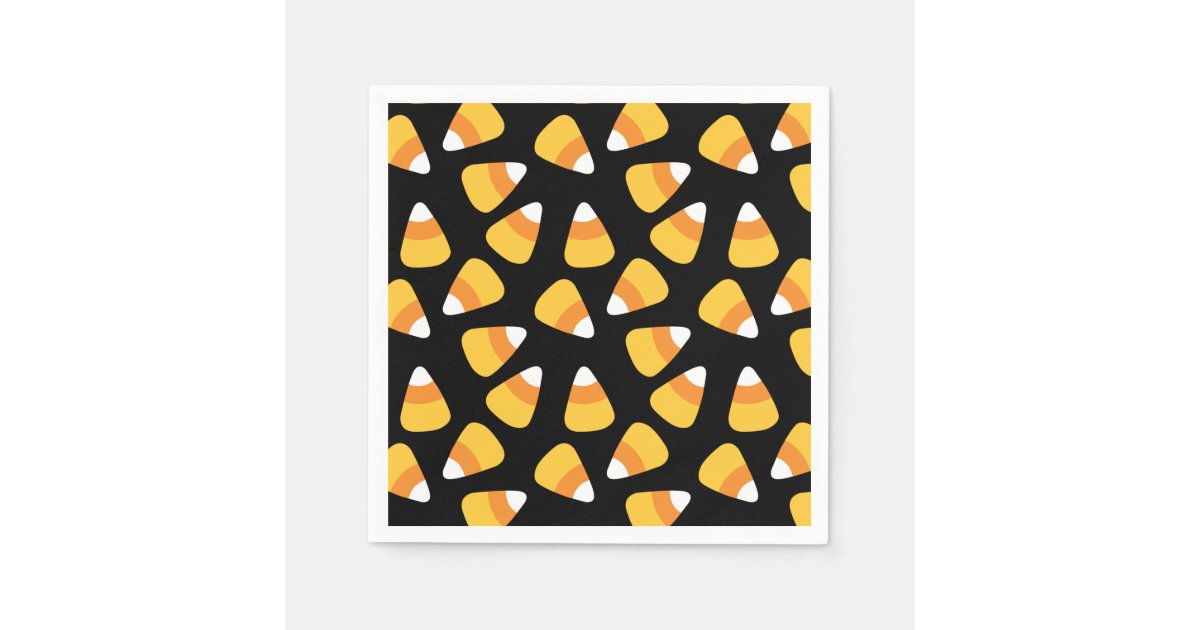Halloween Candy Corn Pattern Paper Napkins | Zazzle