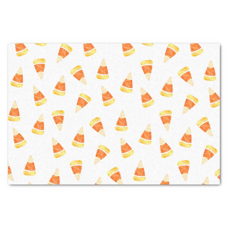 Halloween Candy Corn Print Tissue Paper | Zazzle