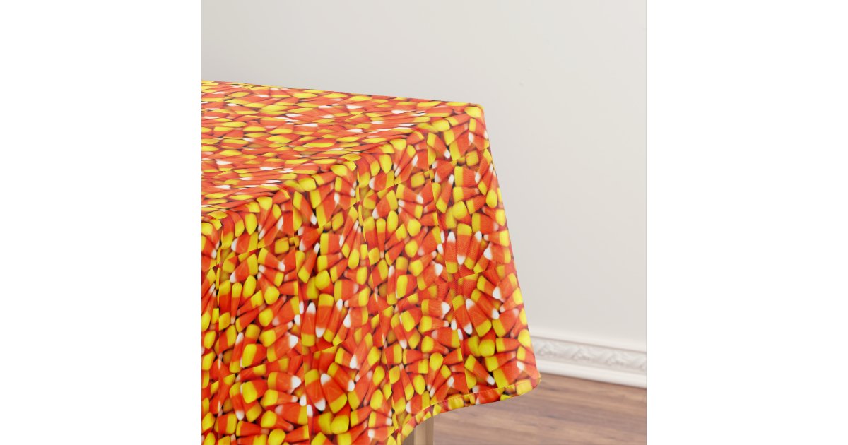 HALLOWEEN CANDY CORN tablecloth | Zazzle