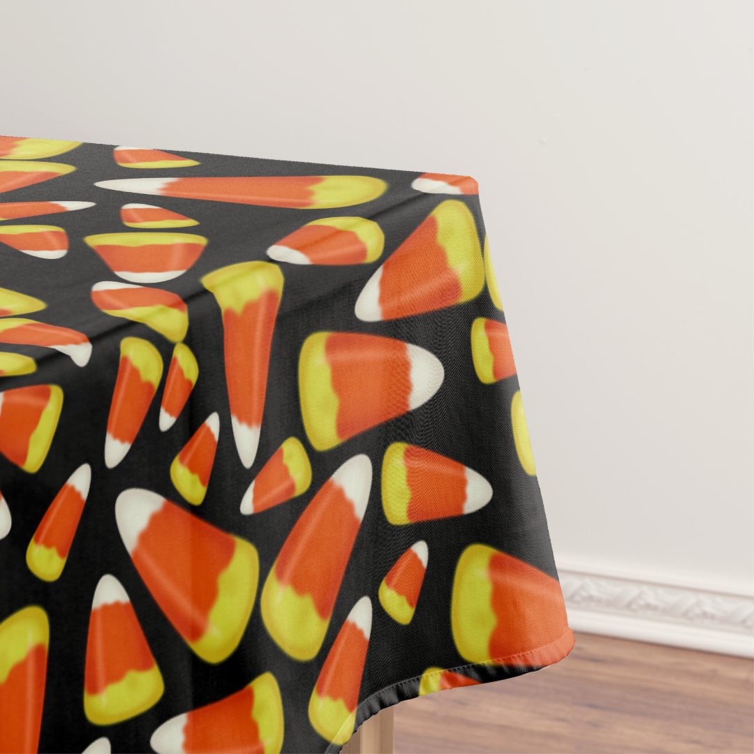Halloween Candy Corn Tablecloth | Zazzle