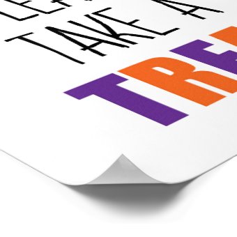 Halloween Candy Please Take A Treat Poster | Zazzle