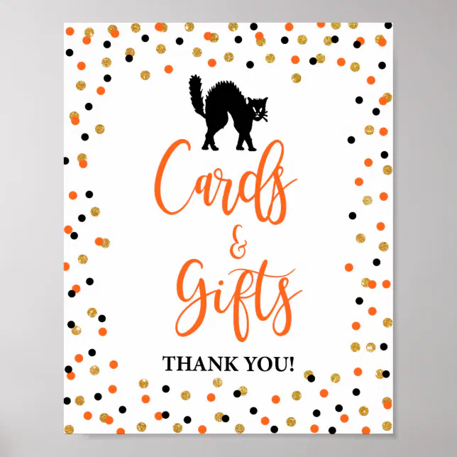 Halloween Cards & Gifts Party Sign | Zazzle