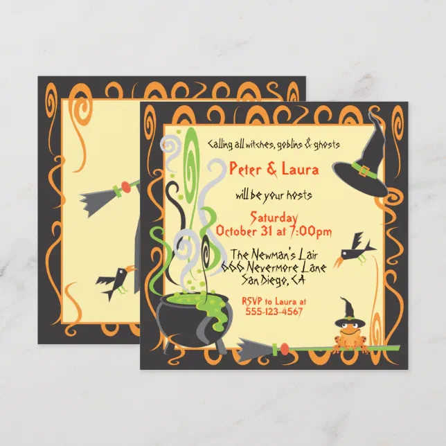 Halloween Cauldron Party Invitation | Zazzle