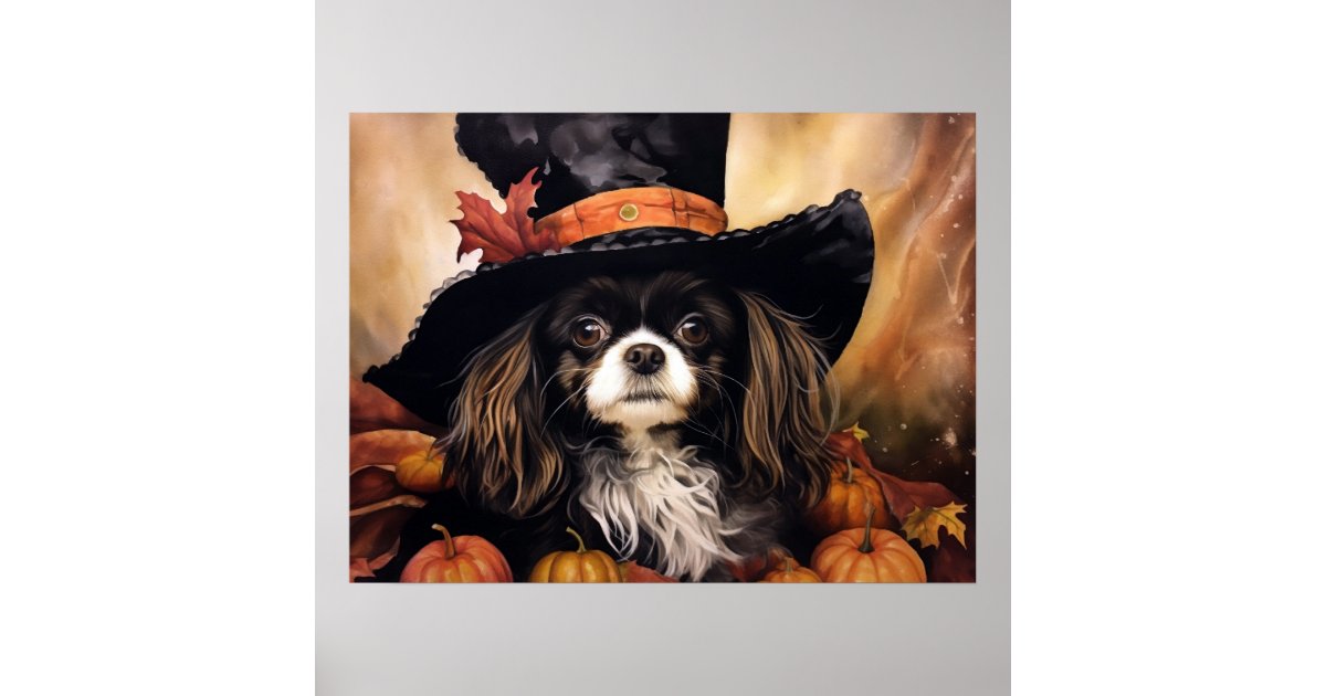 Halloween Cavalier King Charles Spaniel Poster | Zazzle