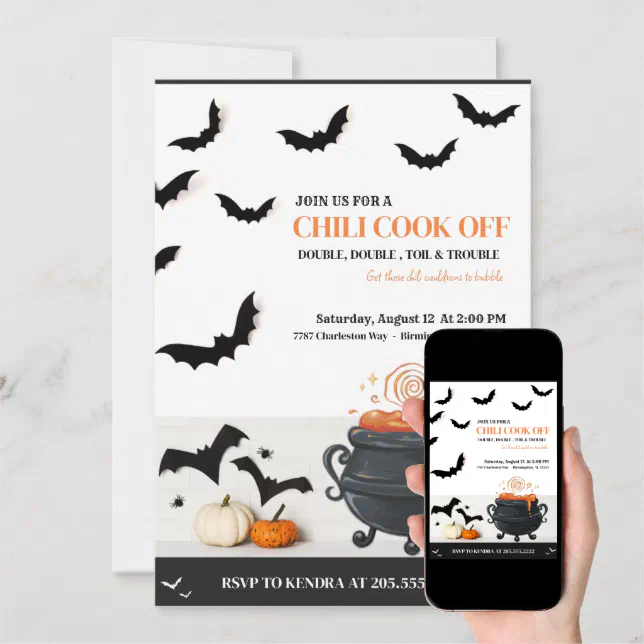 Halloween Chili Cook Off Invitation | Zazzle